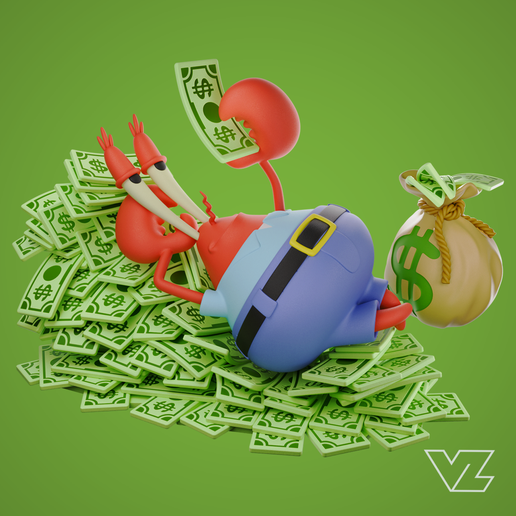 💰 Mr. Krabs Pile Of Money- SpongeBob SquarePants・ 3D File for 3D ...
