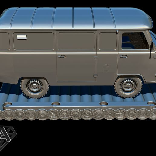 🚐 Exhibition - UAZ on a raft・ STL File for 3D printing・Cults