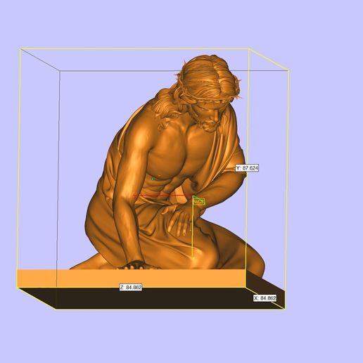 ️ Jesus Christ Fallen and Suffering – STL Model・ STL File for 3D ...