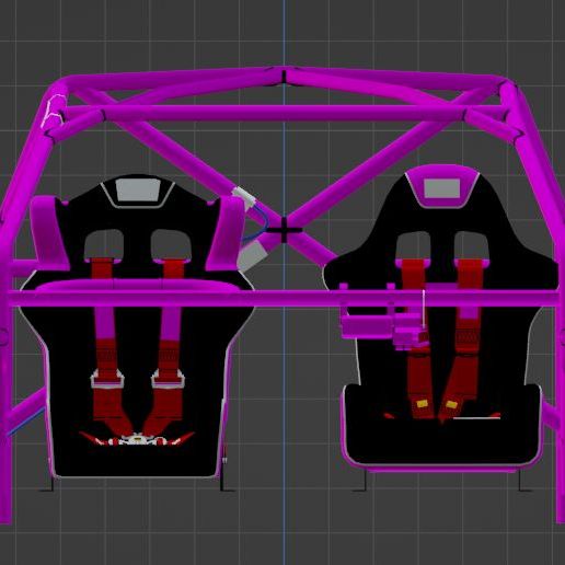 🪣 1:10 Roll Cage With Bucket Seats And 5 Point Harness・ STL File for 3D ...