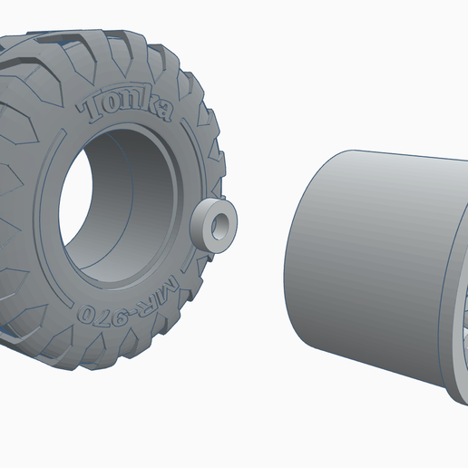 STL file Tonka MR-970 Replacement wheel and tire 🛞 ・3D printable model ...