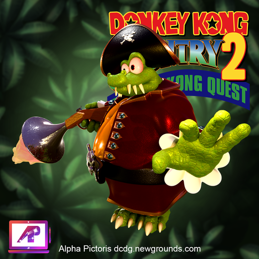 💨 Kaptain K Rool Donkey Kong Country 2 Dash pose・ 3D File for 3D ...