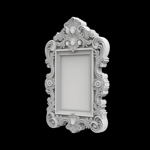 🖼️ Baroque Carved Picture Frame - Ornamental Mirror 3D Print Model・ STL ...