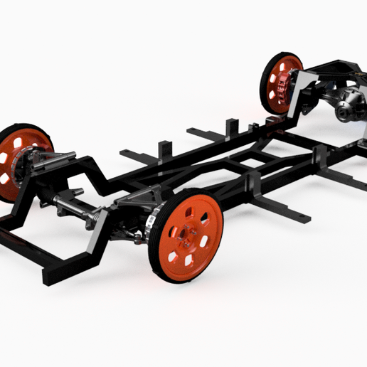 🖼️ FRAME 56 FORD F100 FOR 1/25 MODEL KIT. Chip Foose FD100 slammed ...