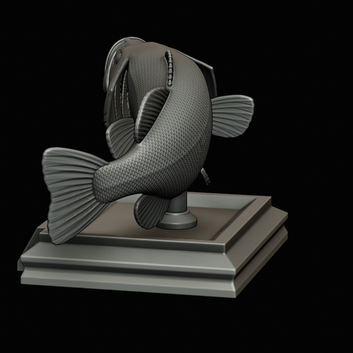🐠 fish Largemouth Bass / Micropterus salmoides trophy statue detailed ...