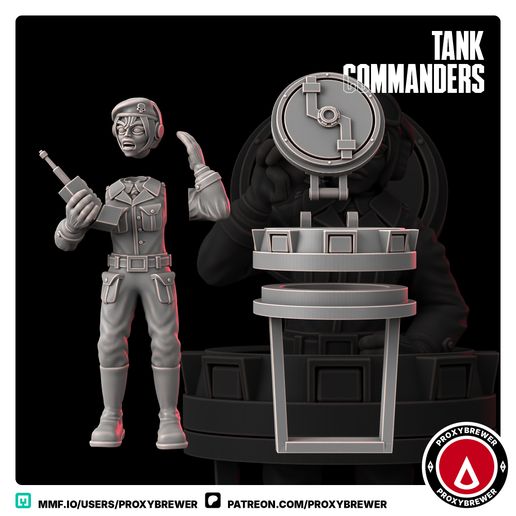 🪖 Tank Commanders - Female Builder・ 3D File for 3D printing・Cults