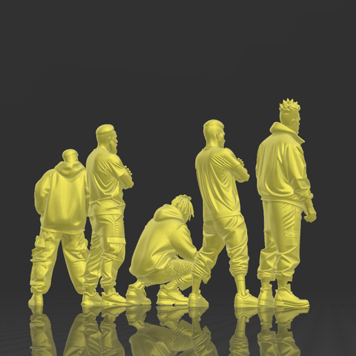 ♂️ 5 Pack Set 7 - Underground Urban Style Male Figures 1/64th Scale ...