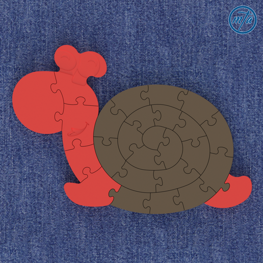 STL file puzzle turtle 🧩 ・Template to download and 3D print・Cults