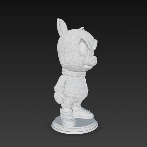 🐖 Stylized Knit Porky Pig Figure – Modern Character Interpretation・ STL ...