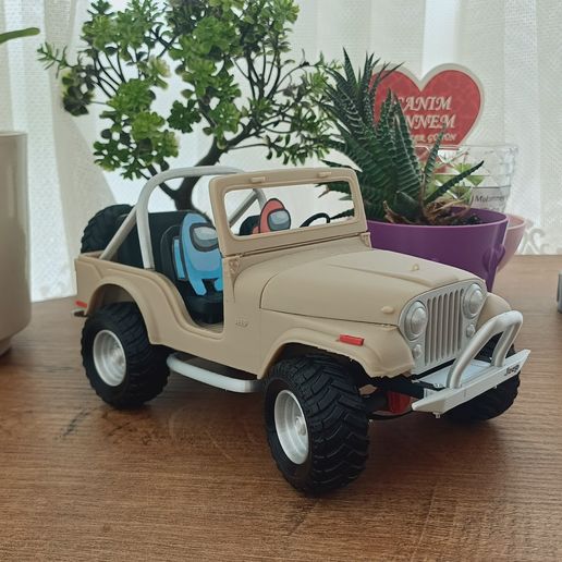 🚚 Moving Jeep CJ5 – Realistic 3D Printable Model with Rotating Wheels ...