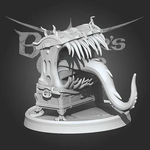 👹 Chest Mimic treasure Baldur’s Gate 3 bg3 miniature for dnd 3d model ...