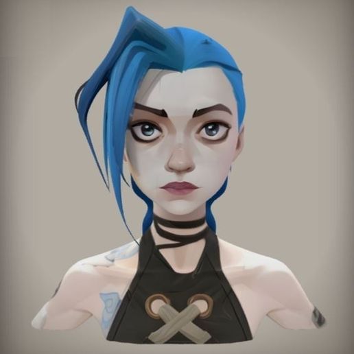 Archivo STL Busto Jinx Arcane (League of Legends World) 🗺️ ・Modelo para ...