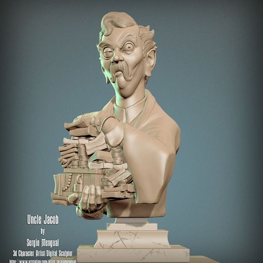 👻 Haunted Mansion Uncle Jacob 3D Printable Bust DELUXE VERSION・ 3D File ...