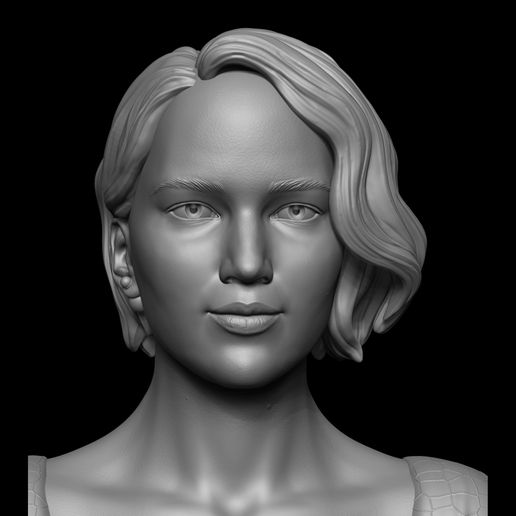 🗿 Jennifer Lawrence 3D print model・ STL File for ・Cults