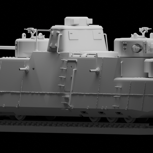 🚆 Soviet MBV-2 Armored Train 1:35 Scale Model・ STL File for 3D printing ...