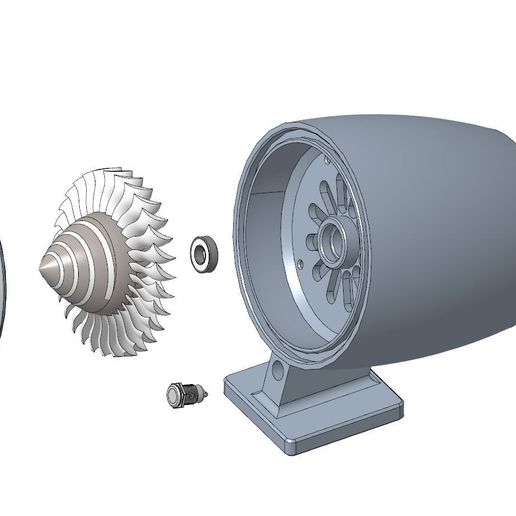 💻 Desk Jet Engine Fan 80mm・ STL File for 3D printing・Cults