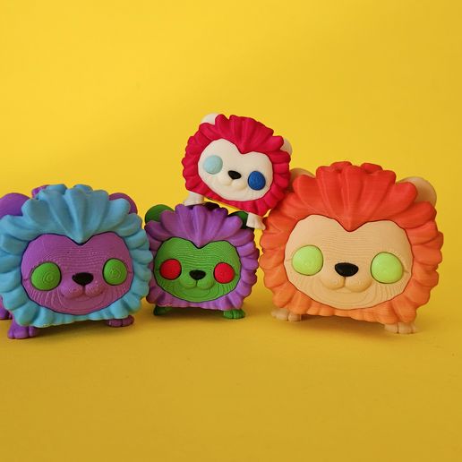 STL file 🦁🧊Flexi Cubic Lion🧊🦁 ・Model to download and 3D print・Cults