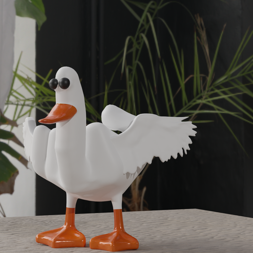 STL file Duck You - Winged Attitude Duck 🦆 ・3D print object to download ...