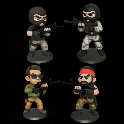 🔫 counter strike 1.6 cs half life chibi complete collection X 8・ STL ...