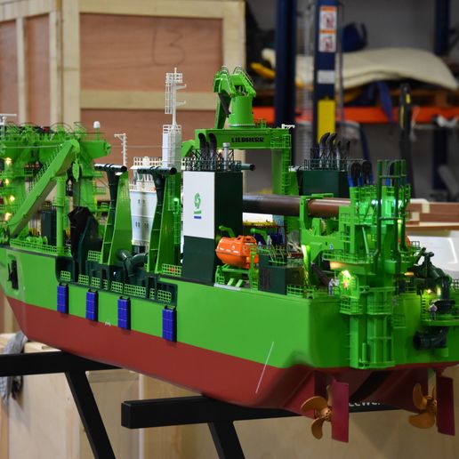 🚢 Cutting suction dredger D'Artagnan 1:75 ship dredger・ STL File for 3D ...