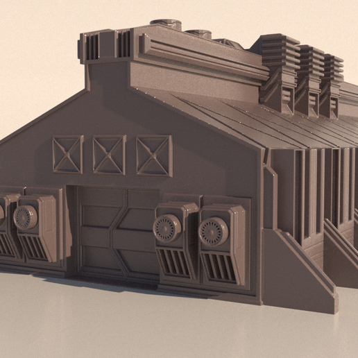 🧑‍🏭 Sci-fi Factory building・ 3D File for 3D printing・Cults