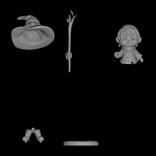 STL file Stylized Mini Mage - 3D Printable Figure 🧙 (OBJ)・Template to ...