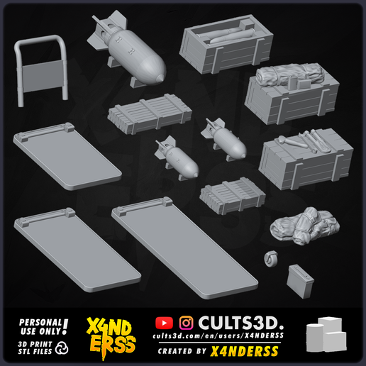 📦 By X4NDERSS • Trolley Prop Set • SW LEGION 1⁄48 Scale • Crates ...