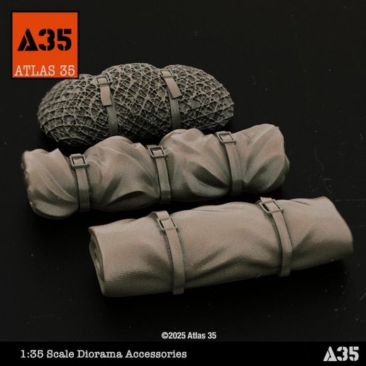 🌆 1:35 US Tarps and Nets 1・ 3D File for 3D printing・Cults