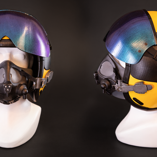 3D printing PILOT HGU-55P HELMET & MBU-20 MASK SET • made with Prusa i3 ...
