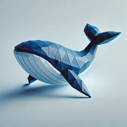 STL file Low-poly whale figure 🐳 ・3D printing design to download・Cults