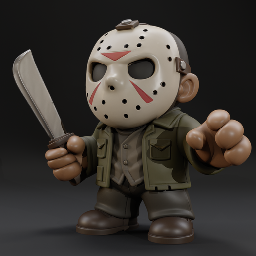 🎃 Jason Voorhees chibi・ STL File for 3D printing・Cults