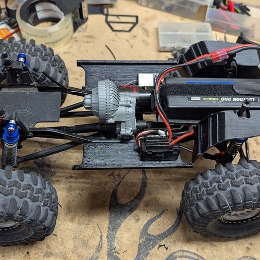 🔋 SCX10 Front Battery Tray・ STL File for 3D printing・Cults