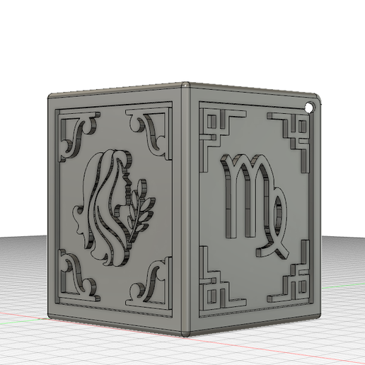 STL file Llaveros Signos del Zodiaco 3D - Virgo ♍ ・3D printing template ...
