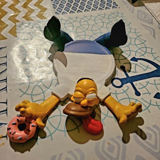 🗿 Homer Posa Vasos・Archivo STL para ・Cults