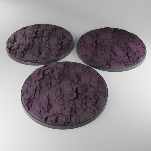 ⛰️ 3x 100mm base with mountain ground (+toppers)・ STL File for 3D ...
