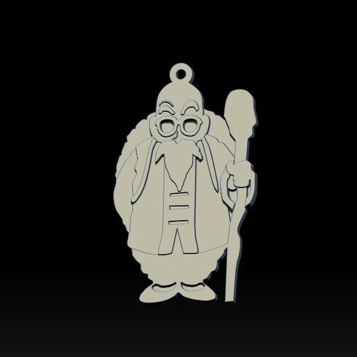 STL file Llavero maestro Roshi - Dragon Ball 🐉 ・Model to download and ...