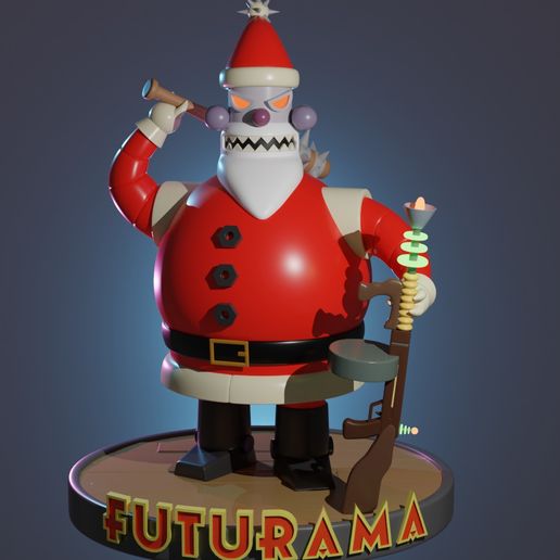 🤖 ROBOT SANTA CLAUS - FUTURAMA・ STL File for 3D printing・Cults