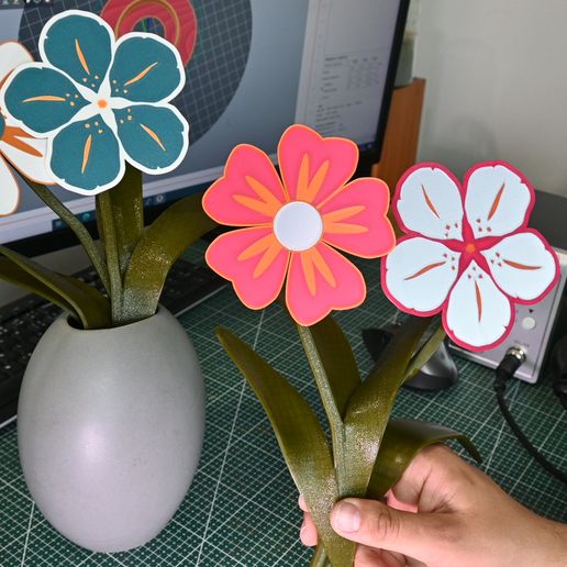 💐 Flower・Free STL File for 3D printing・Cults