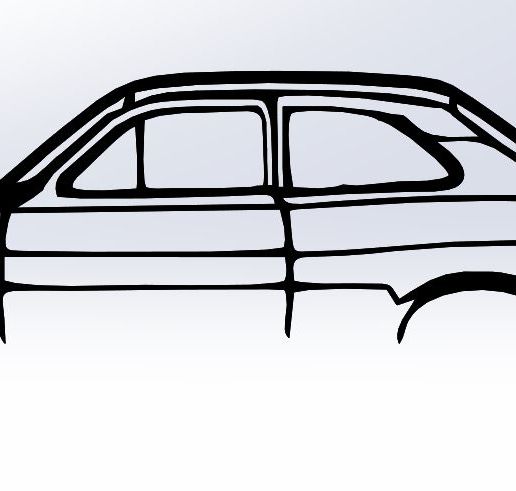 🚙 Ford escort MK1, line art Ford escort MK1, 2d art Ford escort MK1 ...