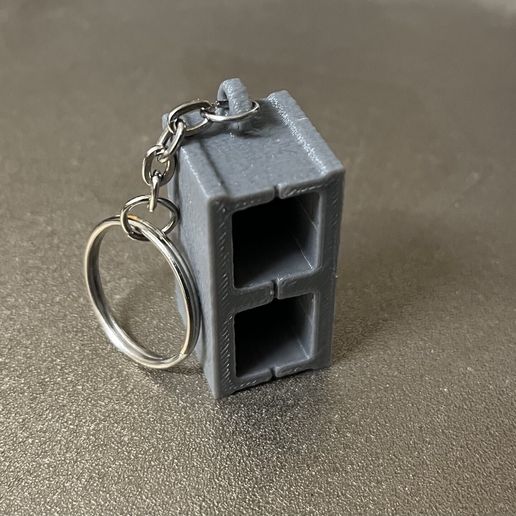 🗝️ Concrete block keychain・ OBJ File for 3D printing・Cults