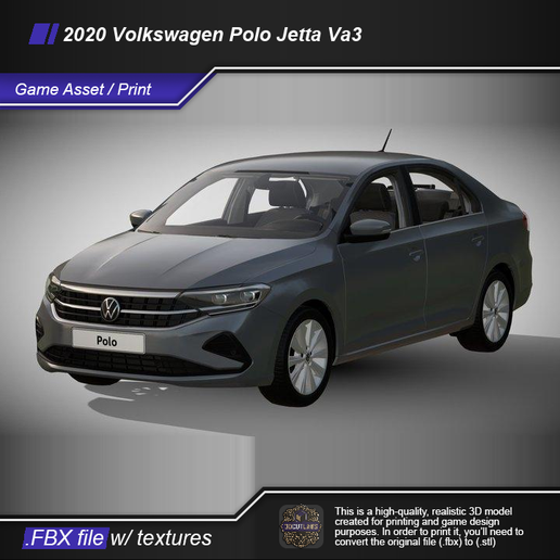🚗 2020 volkswagen polo jetta va3・ 3D File for 3D printing・Cults