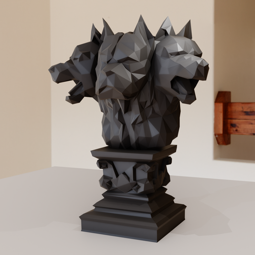 STL file Cerberus dog bust low poly stl 🐕 ・3D print design to download ...