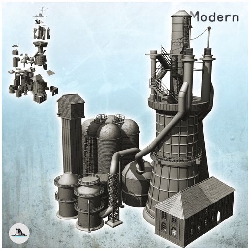 🗺️ Industrial buildings pack No. 2 - Modern WW2 WW1 World War Diaroma ...