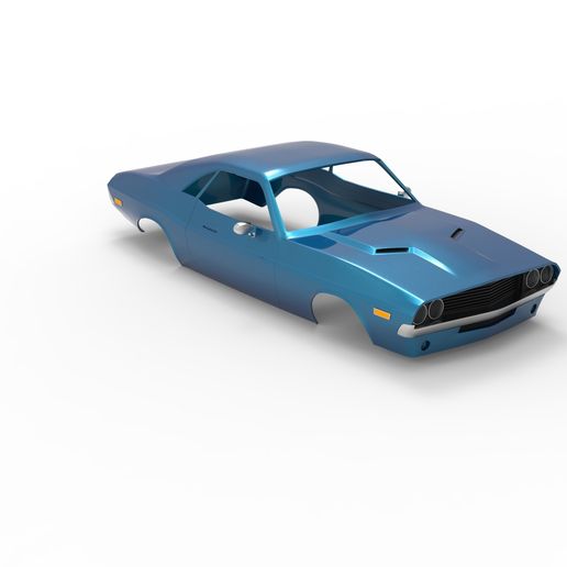 🐚 dodge challenger RT 1970 RC body shell・ STL File for 3D printing・Cults