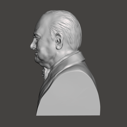 📁 3D Model of Winston Churchill - High-Quality STL File for 3D Printing ...