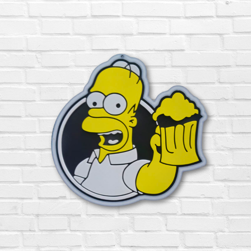 🖼️ HOMER SIMPSON PAINTING・ 3MF File for 3D printing・Cults