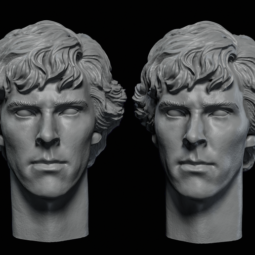 👾 sherlcok benedict cumberbatch holmes head・ STL File for 3D printing・Cults