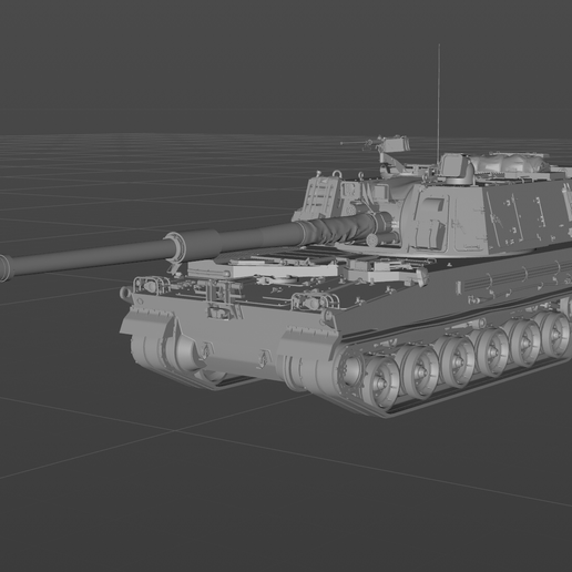 🪖 South Korea K9 VIDAR self-propelled howitzer 3D model material (1 ...