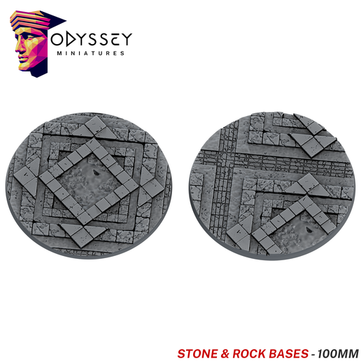 🪨 Stone and Rock Bases - 100mm・ 3D File for 3D printing・Cults