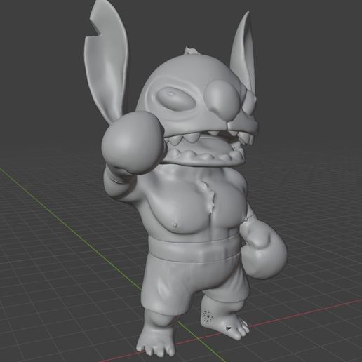 STL file Stitch the Boxer - 3D Printable STL Figure 🥊 ・Template to ...